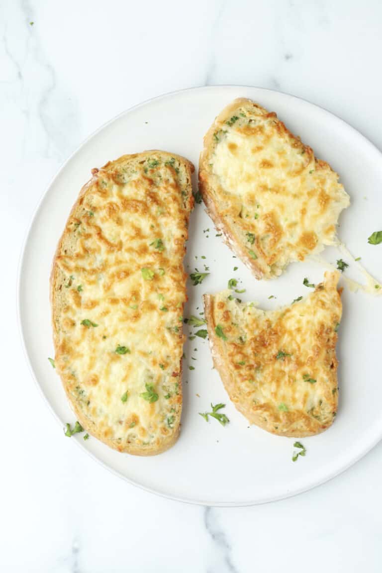 Air Fryer Cheesy Garlic Toast - Food Dolls