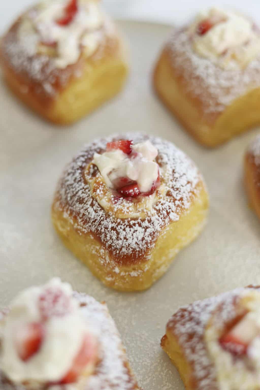 Strawberry Cheesecake French Toast Buns - Food Dolls