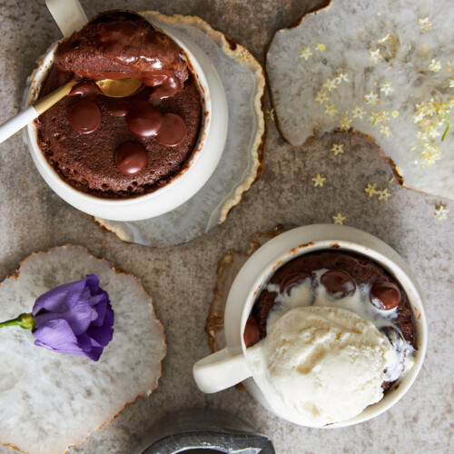 Chocolate Coffee Mug Cake (6 Minute Recipe) - Food Dolls