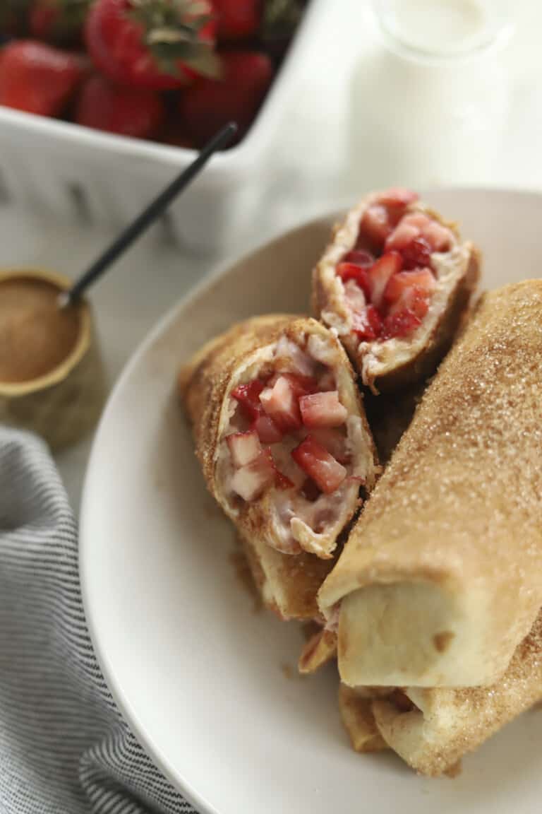Strawberry Cheesecake Chimichanga - Food Dolls