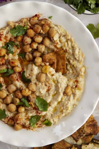 Garlic Hummus Recipe (Masabaha) - Food Dolls