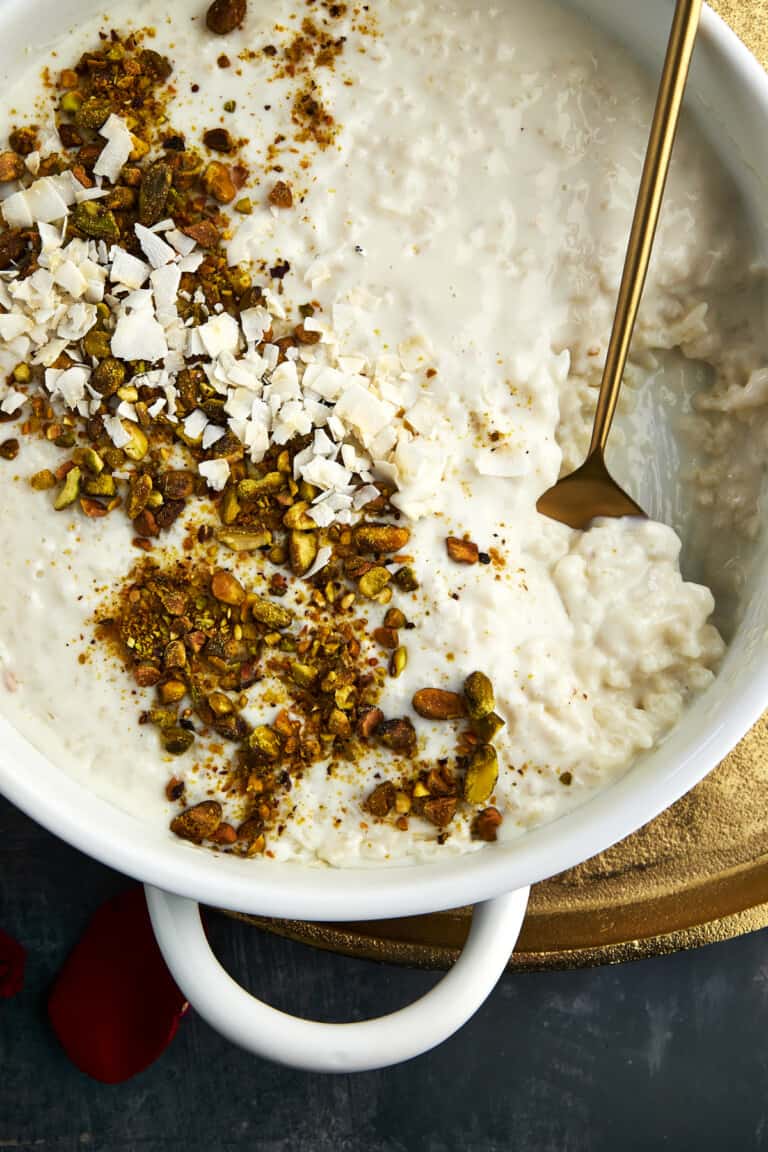 Coconut Rice Pudding (Roz Bil Laban) - Food Dolls