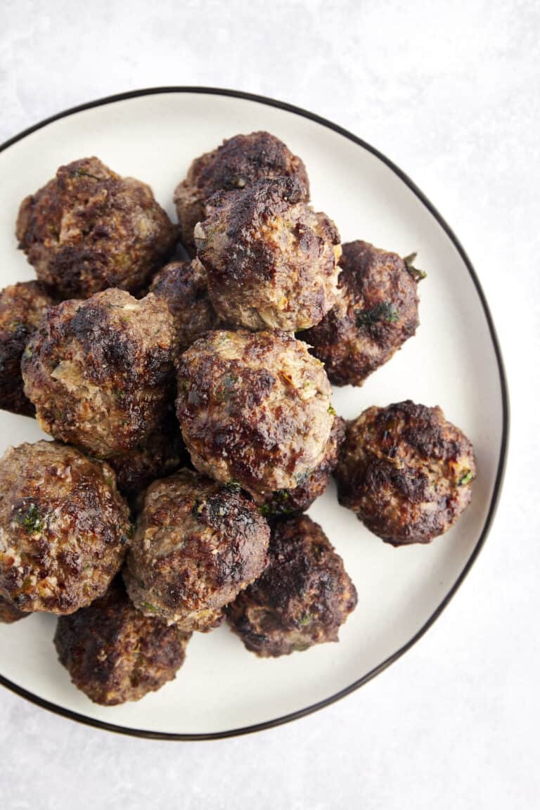Beef Kofta Meatballs (Air Fryer & Oven Options) - Food Dolls
