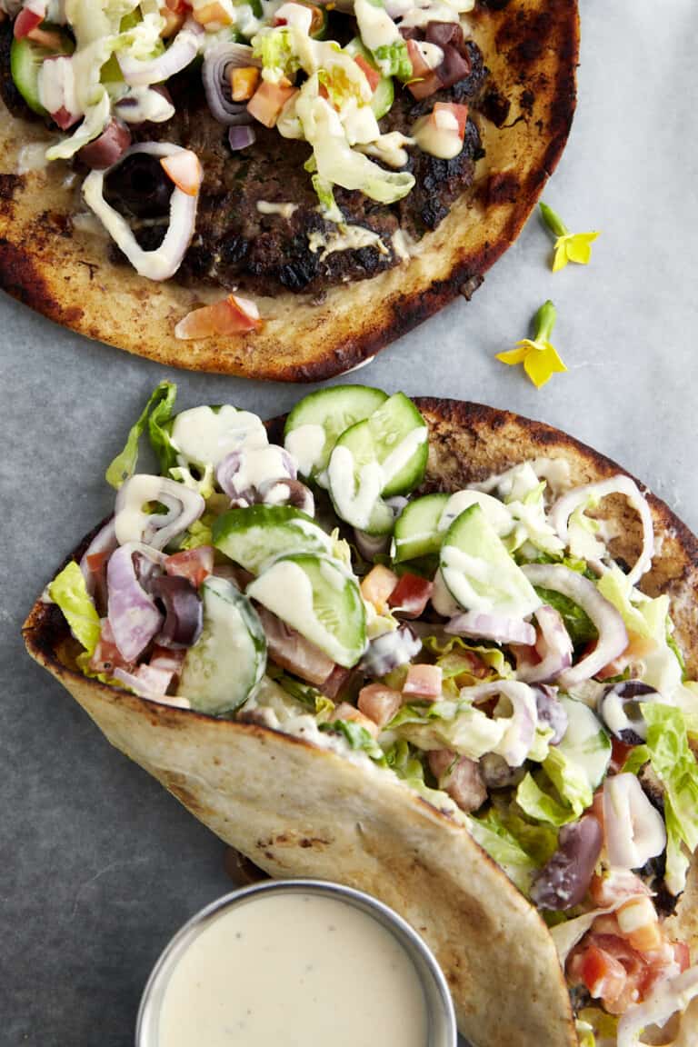 Greek-Inspired Smashed Tacos - Food Dolls