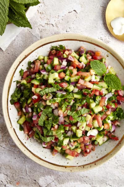 Easy Shirazi Salad Recipe - Food Dolls