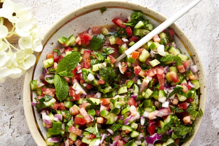 Easy Shirazi Salad Recipe - Food Dolls