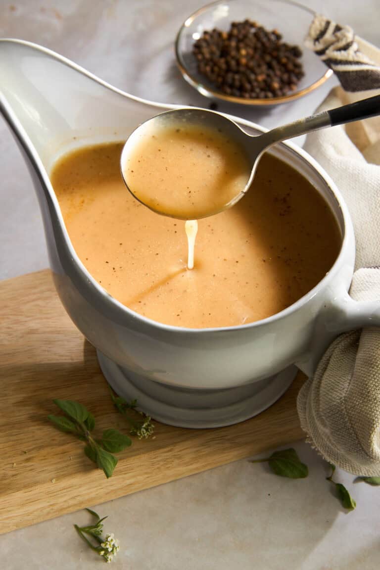 How to Make Turkey Gravy from Drippings - Food Dolls