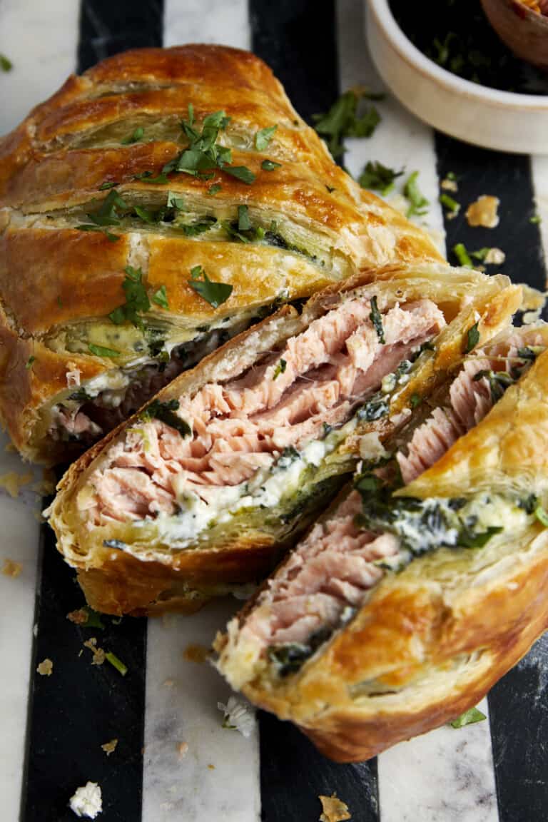 Salmon Wellington with Puff Pastry - Food Dolls