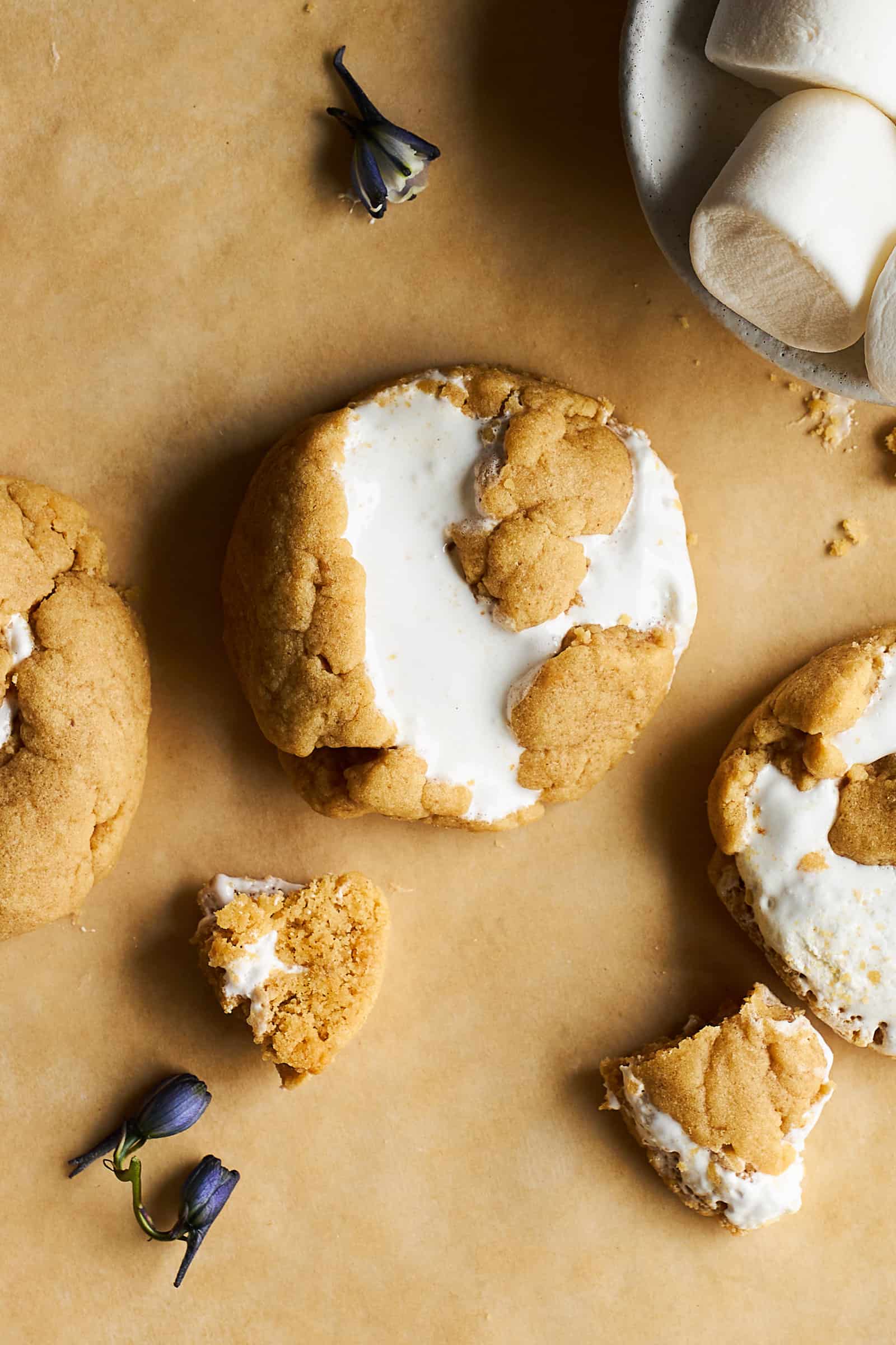 Soft and Chewy Fluffernutter Cookies - Food Dolls