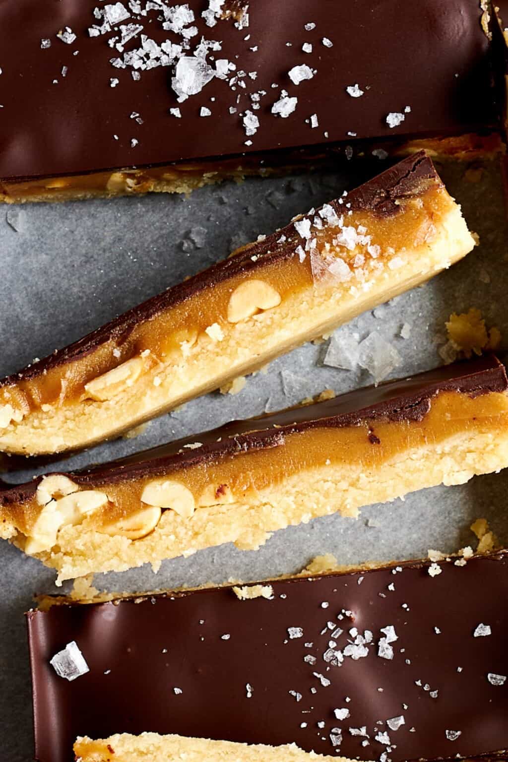 Chocolate Peanut Butter Bars (Homemade Snickers) - Food Dolls