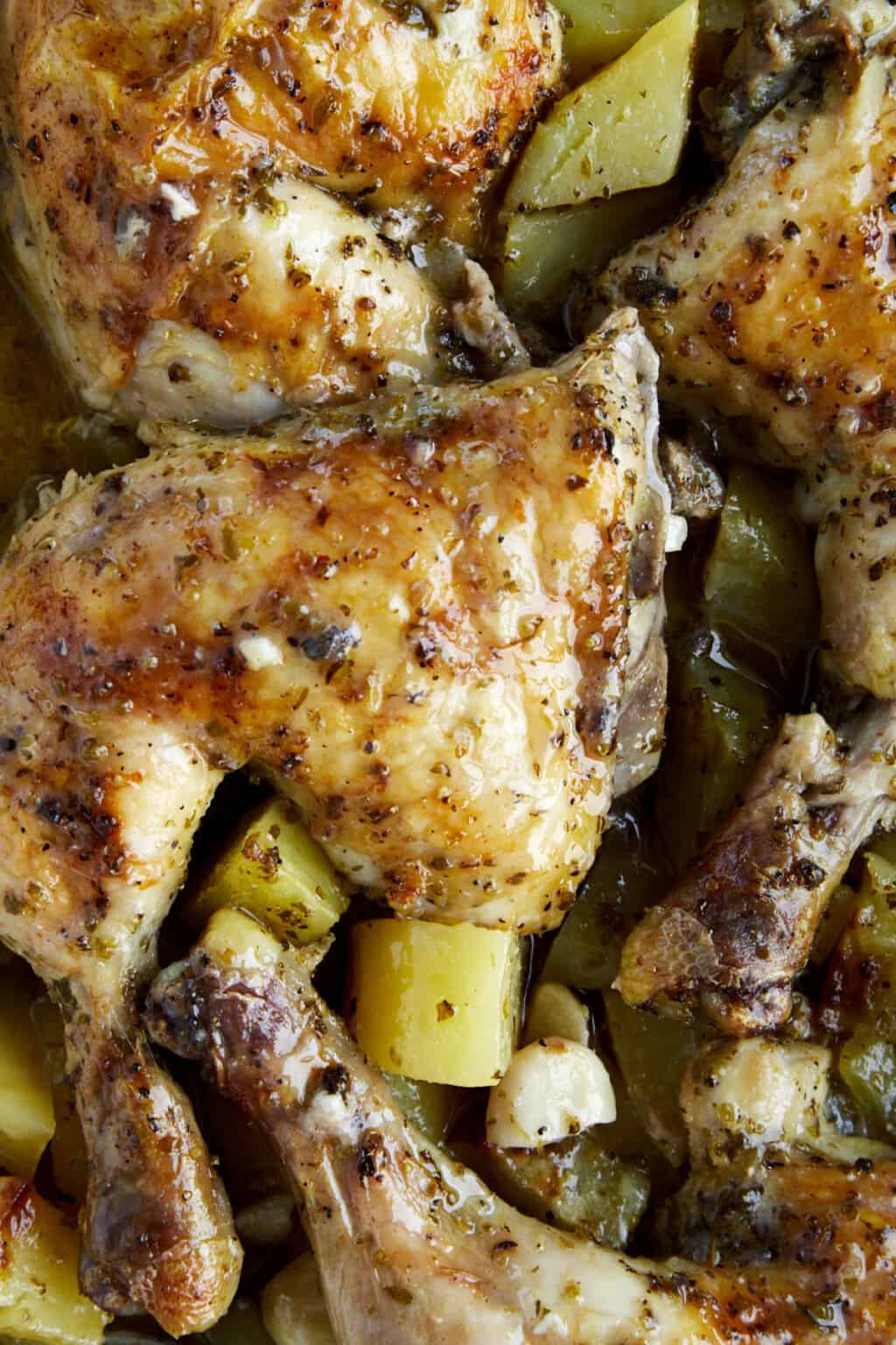 Lemon Greek Chicken and Potatoes - Food Dolls