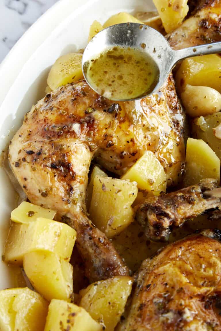 Lemon Greek Chicken and Potatoes - Food Dolls