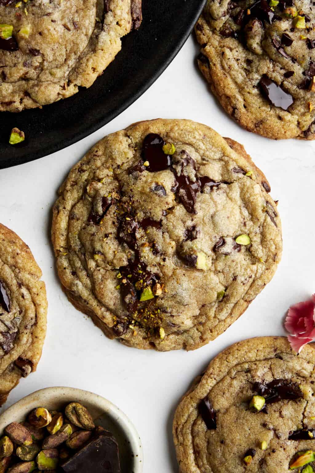 Brown Butter Pistachio Chocolate Chip Cookies - Food Dolls
