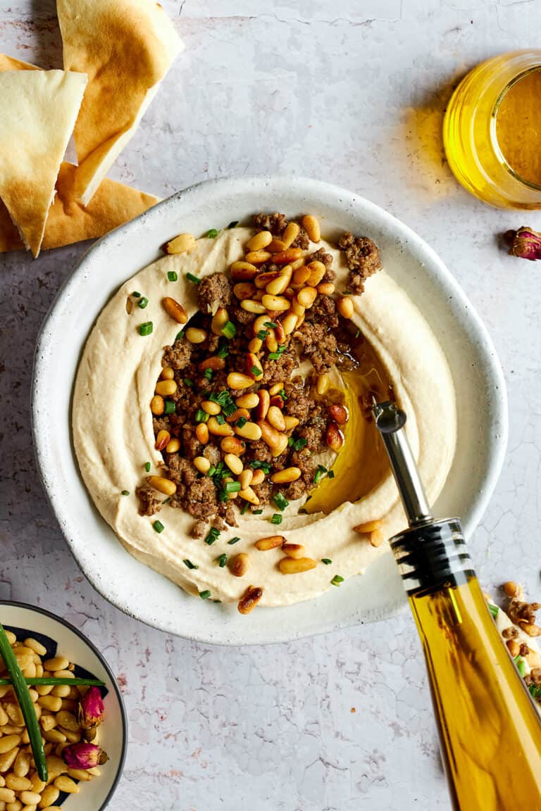 Hummus with Ground Beef - Food Dolls