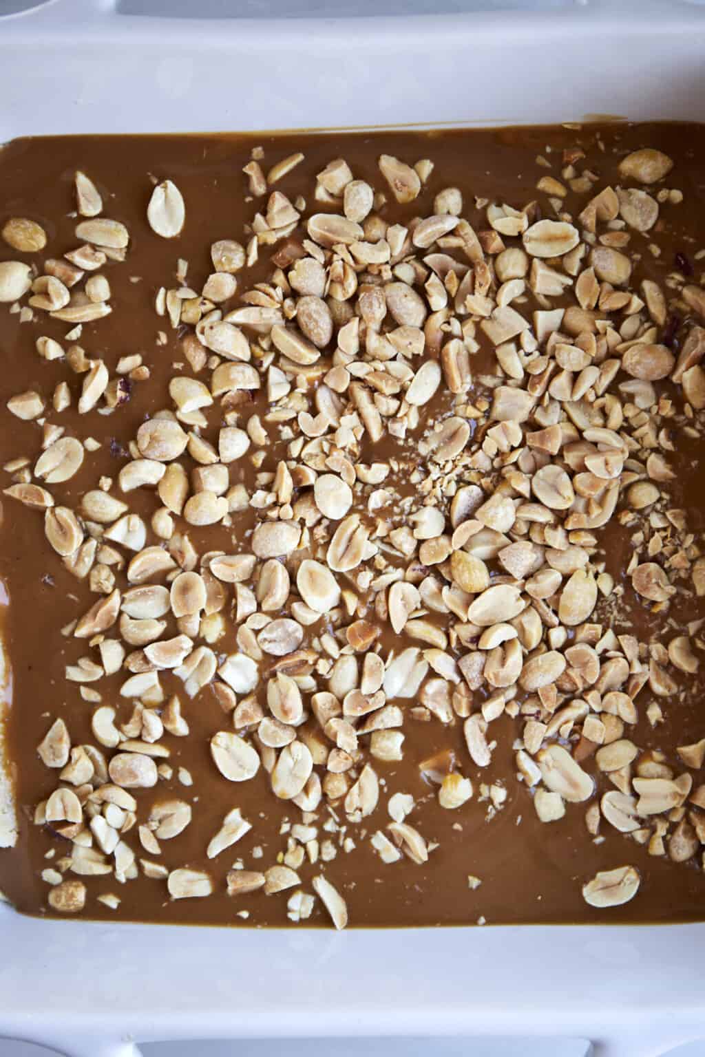 Chocolate Peanut Butter Bars (Homemade Snickers) - Food Dolls