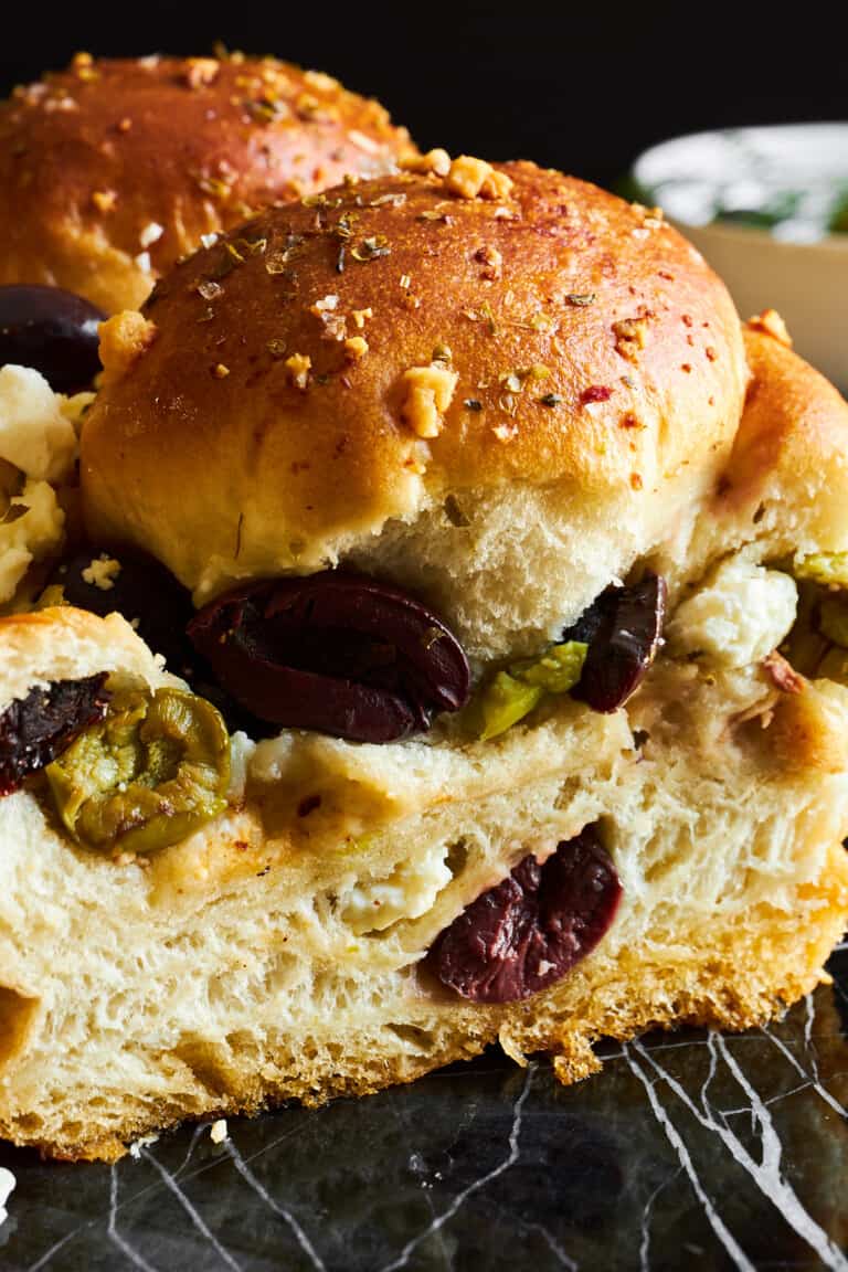Pull Apart Olive Bread Recipe - Food Dolls