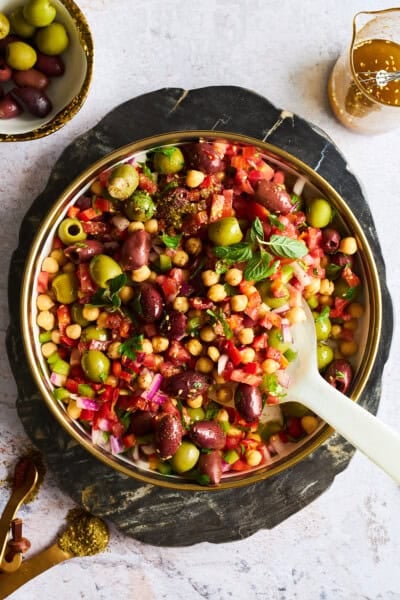 The Best Mediterranean Olive Salad Recipe - Food Dolls