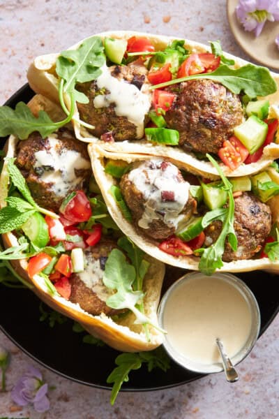 Mediterranean Ground Beef Meatballs - Food Dolls