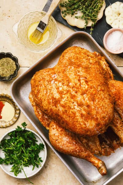 Roasted Herb Butter Turkey Recipe - Food Dolls