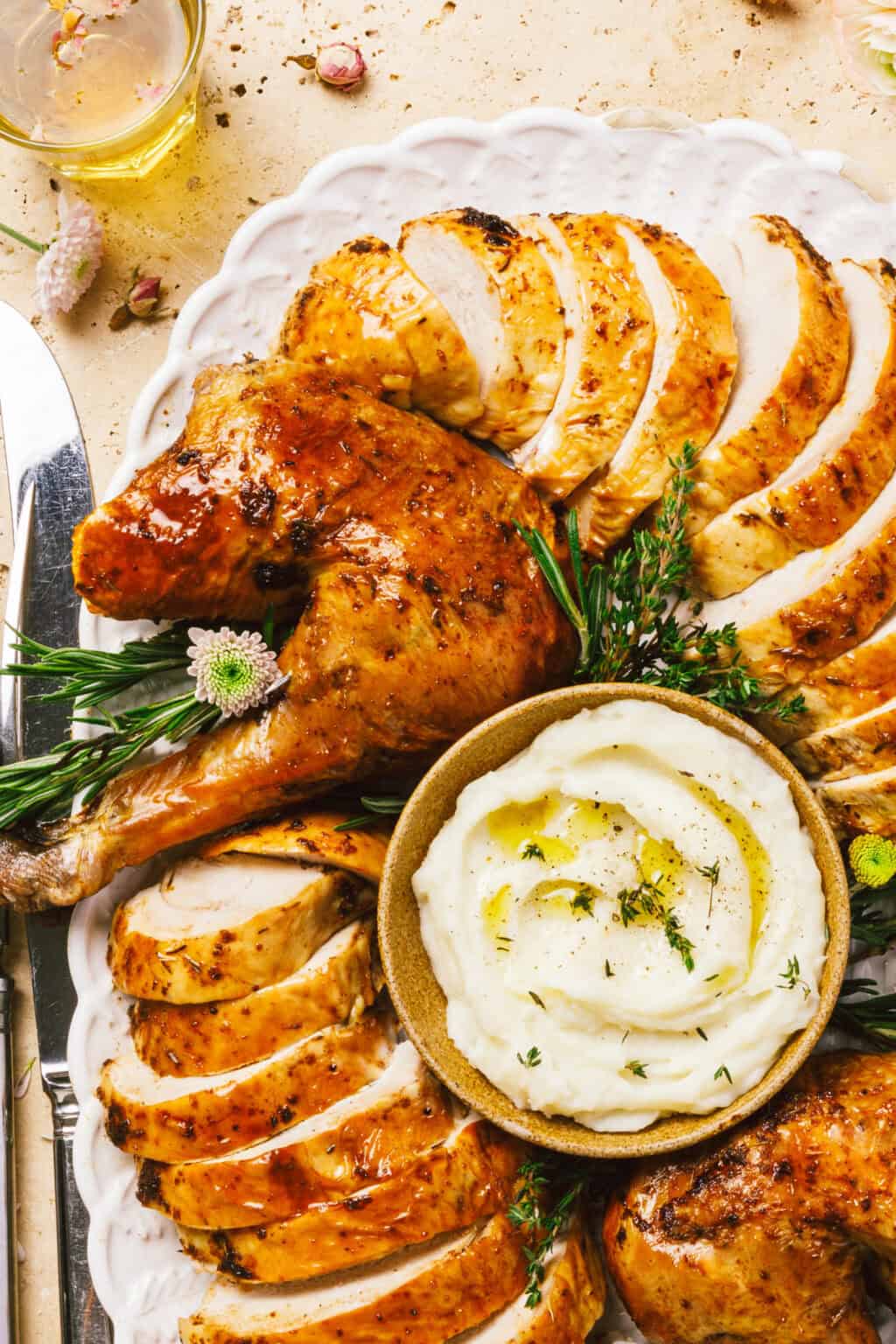Roasted Herb Butter Turkey Recipe - Food Dolls
