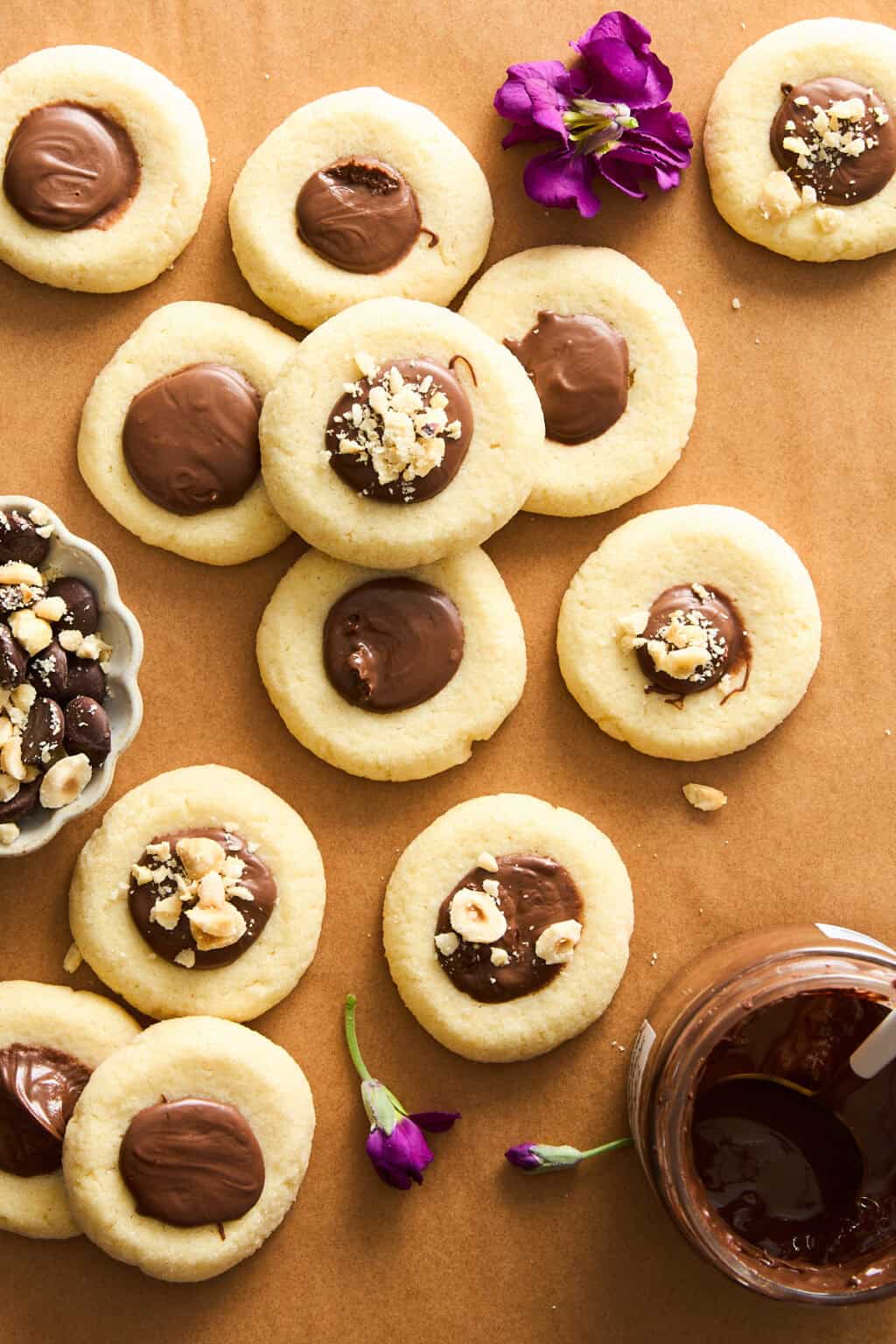 Easy Nutella Thumbprint Cookies - Food Dolls