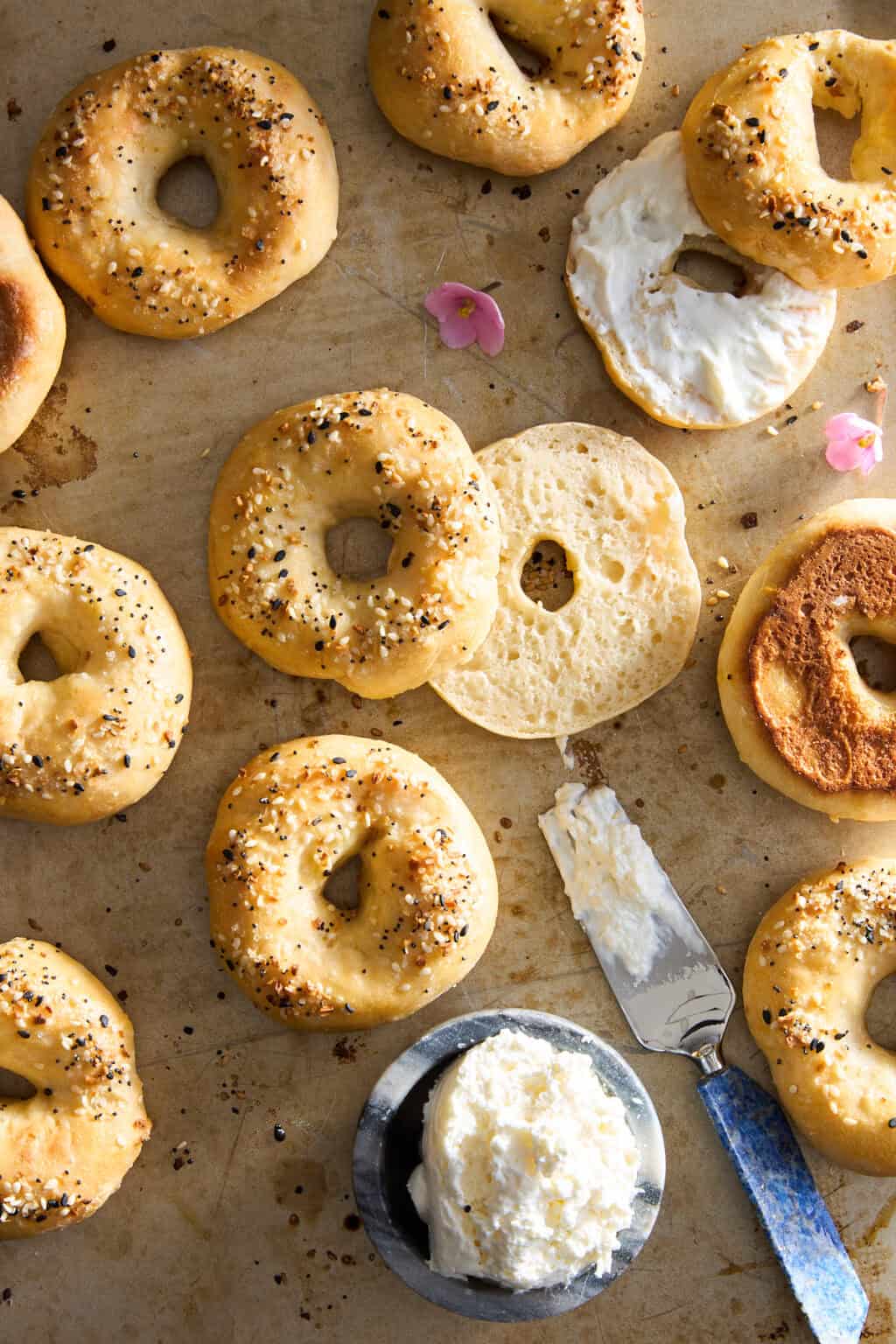 2 Ingredient Cottage Cheese Bagels - Food Dolls