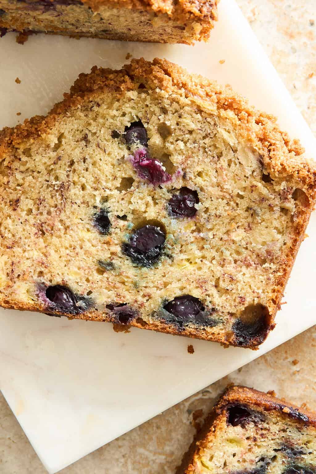 Banana Blueberry Bread with Cinnamon Streusel Topping - Food Dolls