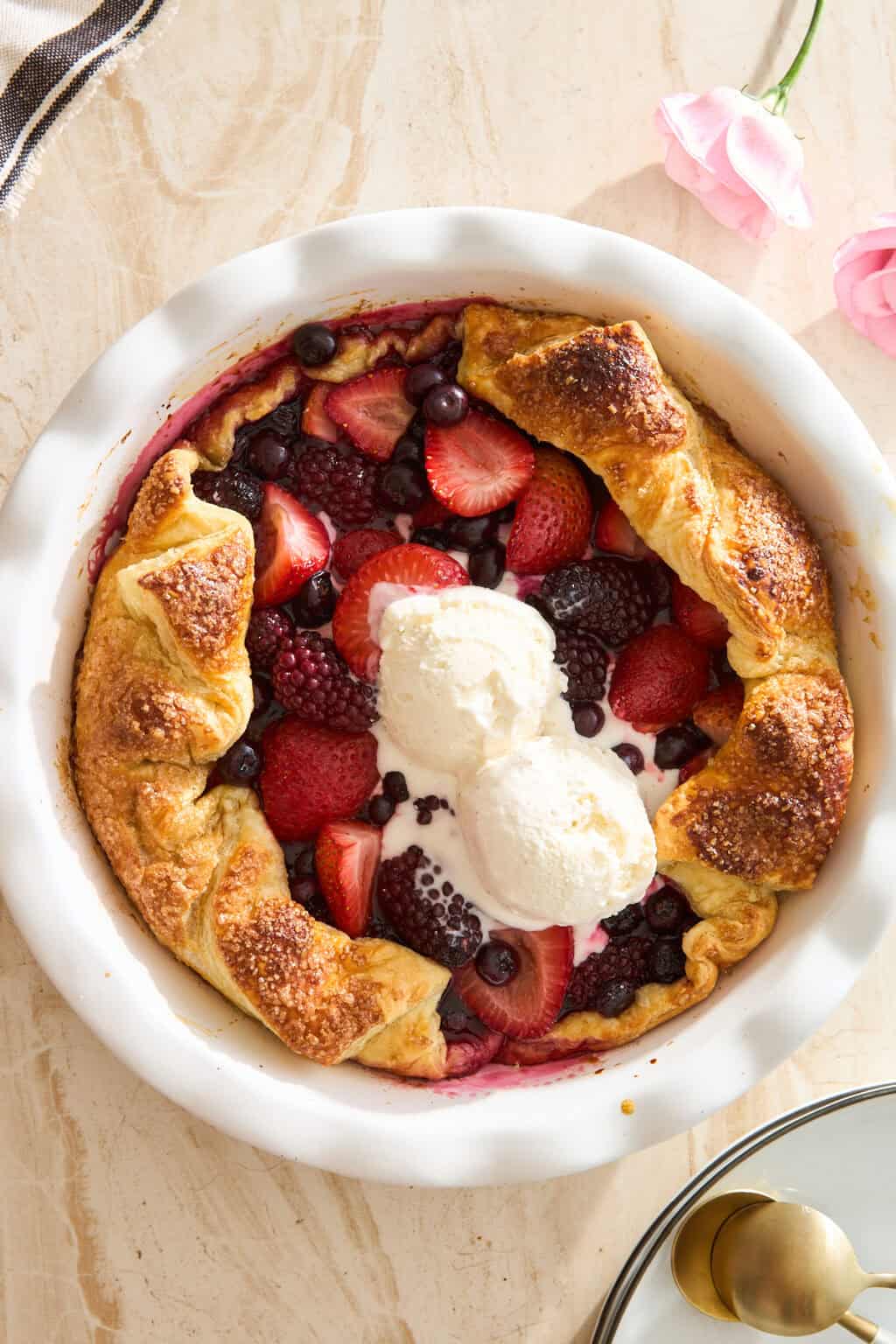 Mixed Berry Galette with Pie Dough - Food Dolls